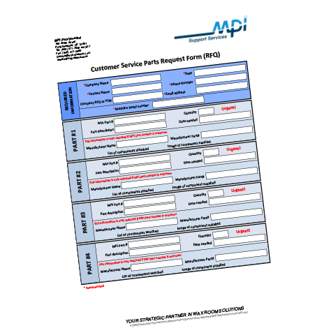 Parts Request - MPI Systems
